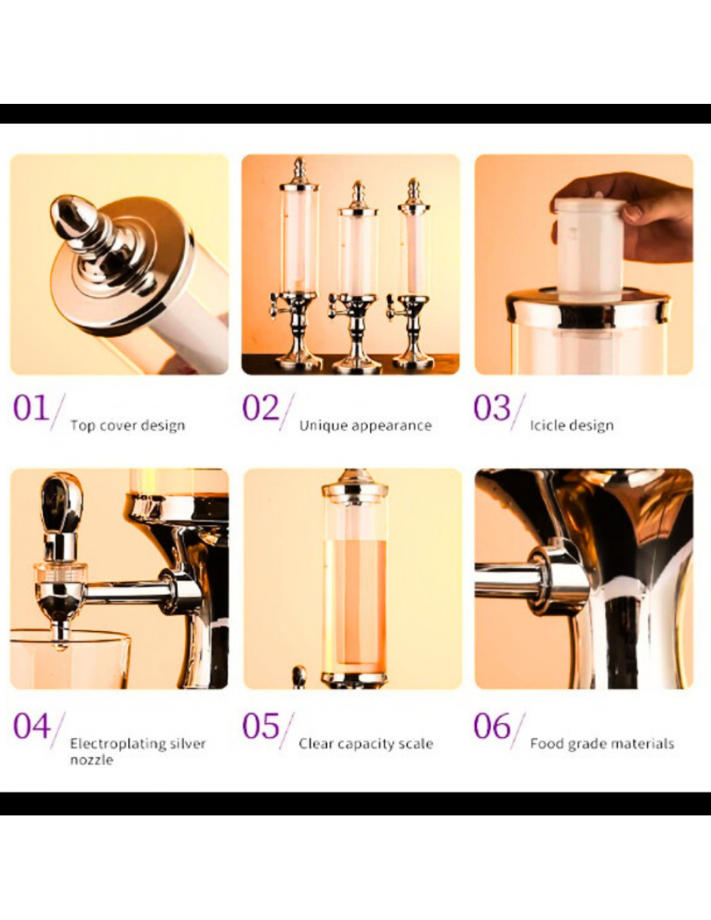 BARRAID European Candle Design Beer/Liquor Tower/Dispenser/Decanter ...